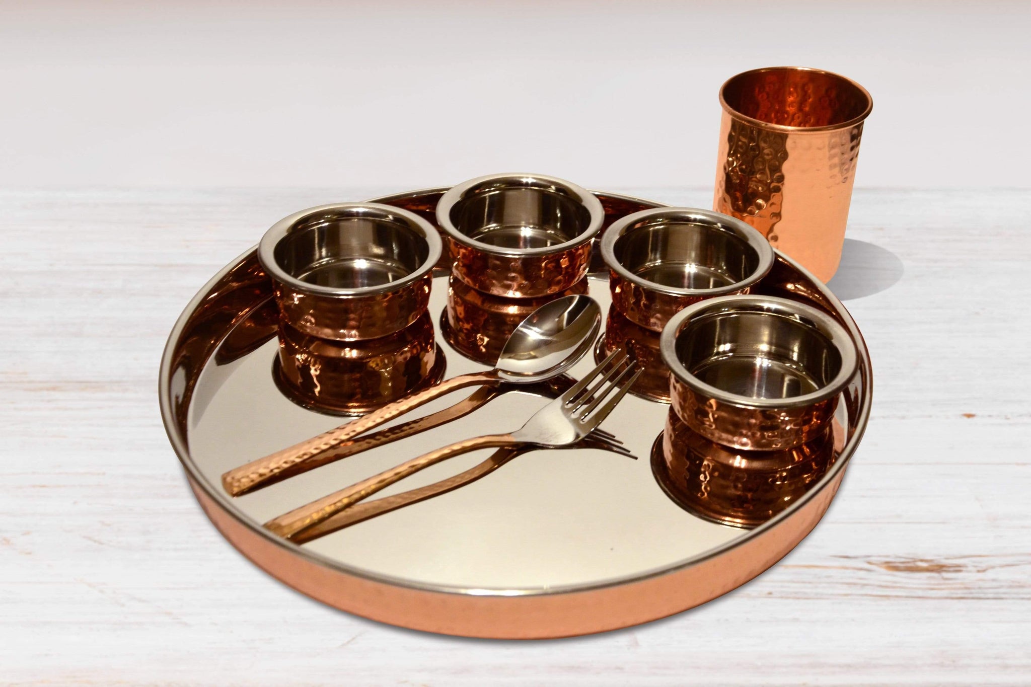 Copper Dinnerware Set | Pure Copper Dinner Set Online – Kaarigar ...